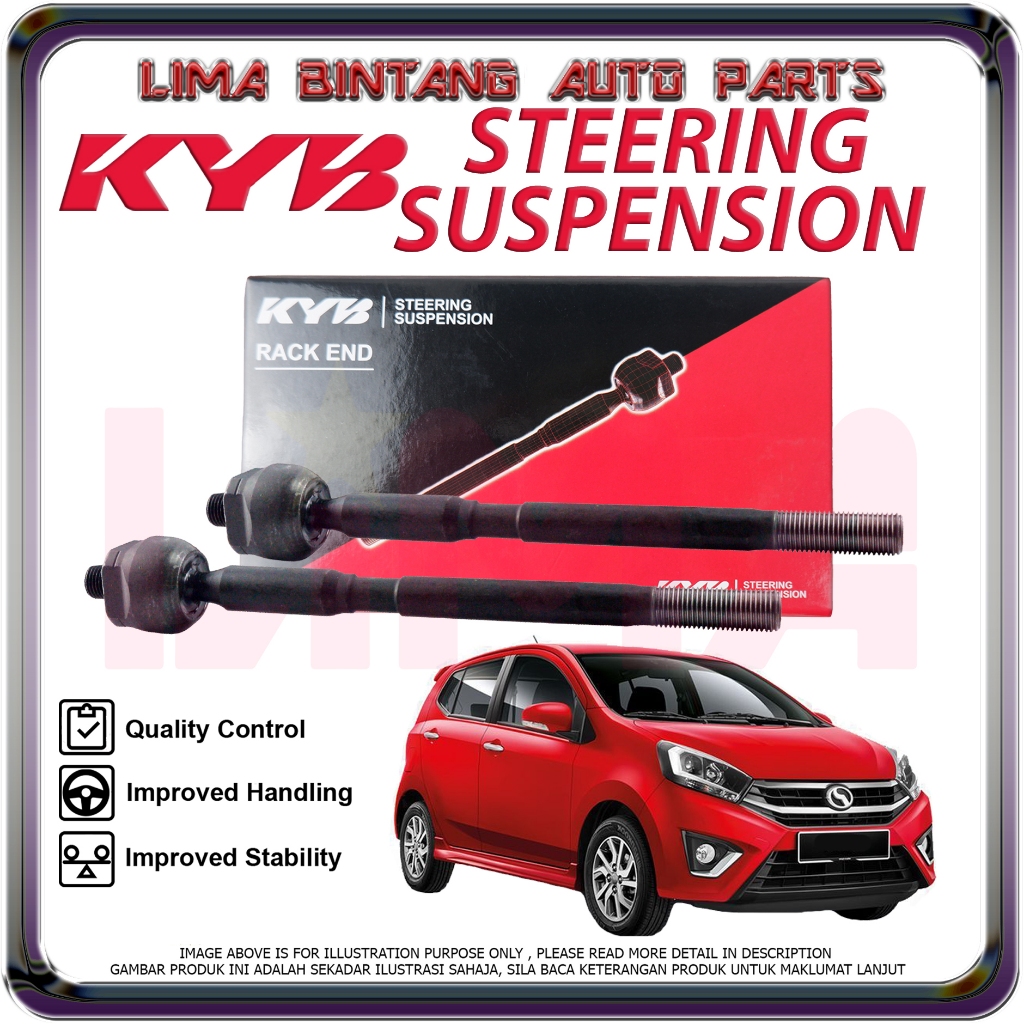 Perodua Axia Rack End Steering Ball Head Heavy Duty KAYABA KYB | Shopee ...