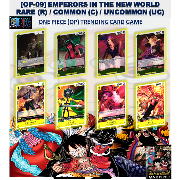 [YELLOW] OP09-101 102 104 107 | (R) RARE (C) (UC) | CHARACTER | [OP09] EMPERORS IN THE NEW WORLD ...