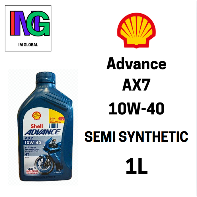 ORIGINAL SHELL MALAYSIA Advance AX7 10W-40 1L | Shopee Malaysia
