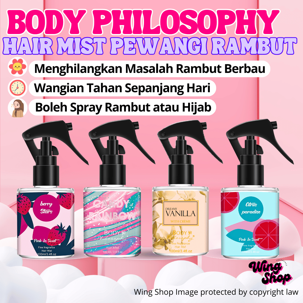 Hijab Hair Mist Spray Fragrance Perfume Rambut Women Minyak Wangi ...