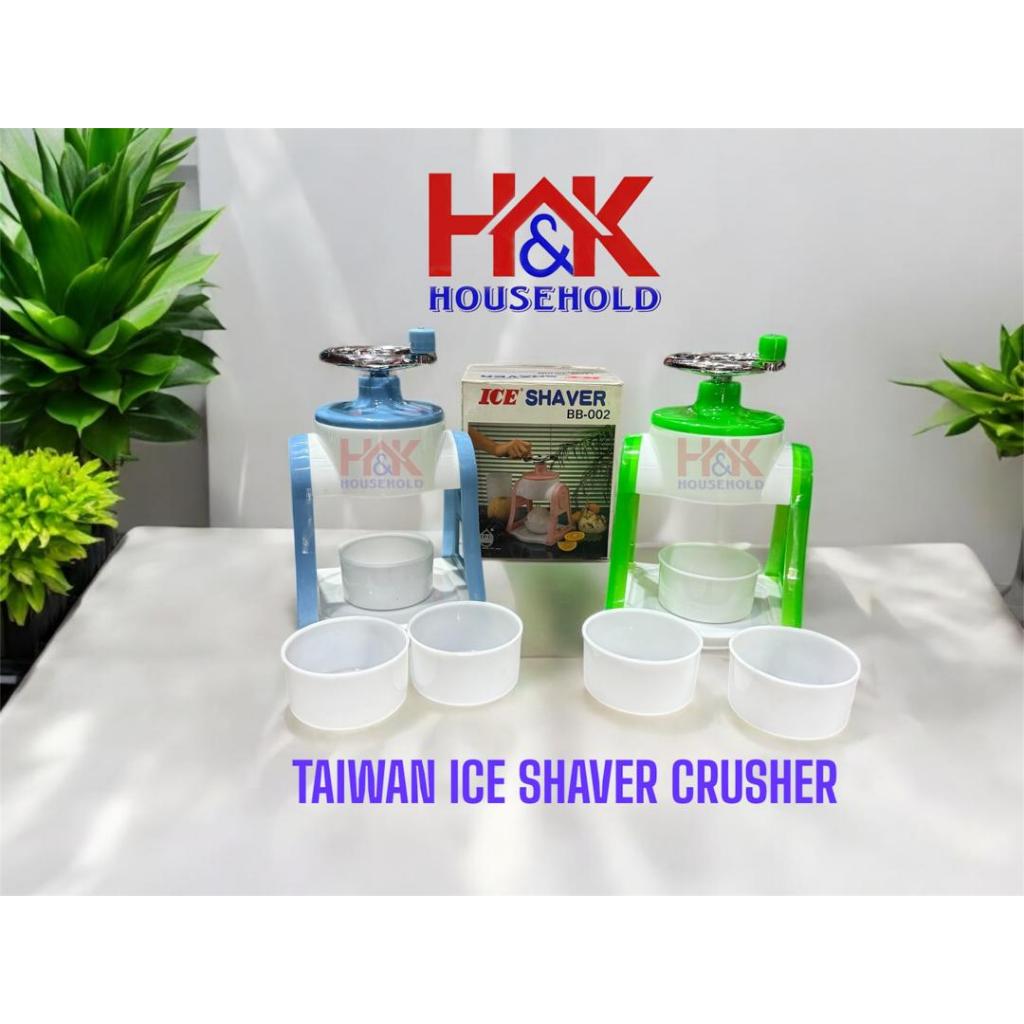 TAIWAN Ice Shaver Manual Hand Crank Shaved Mini Portable Picnic Snow ...