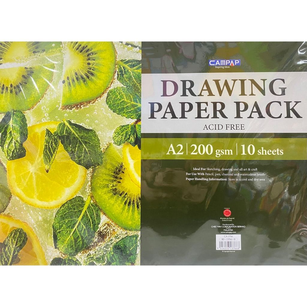 CAMPAP DRAWING PAPER PACK ACID FREE A2 200gsm 10 sheets CA3766 | Shopee ...