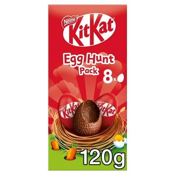 Kit Kat/Smarties Milk Chocolate Easter Egg Hunt 8 Pack 140G [UK ...