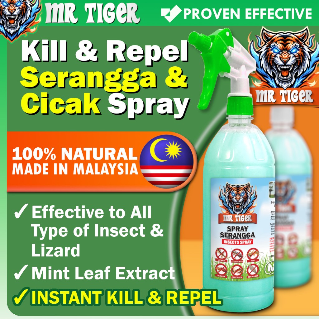 MR TIGER Spray Serangga Berkesan Lizard Cicak Ant Semut Cockroach Lipas ...