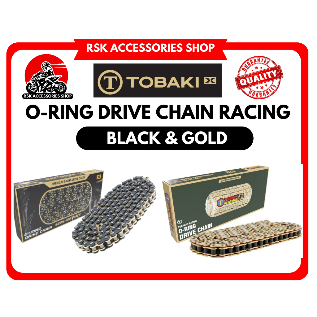TOBAKI-X O-RING DRIVE CHAIN BLACK & GOLD RACING Chain Motor 415H 428H ...