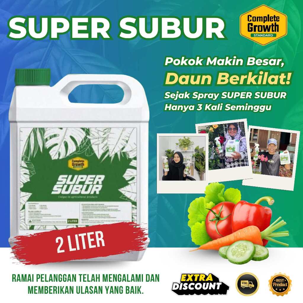Baja Super Subur 2 Liter [ORIGINAL] M5 baja paksa subur baja gemuk baja NPK baja penggalak buah ...