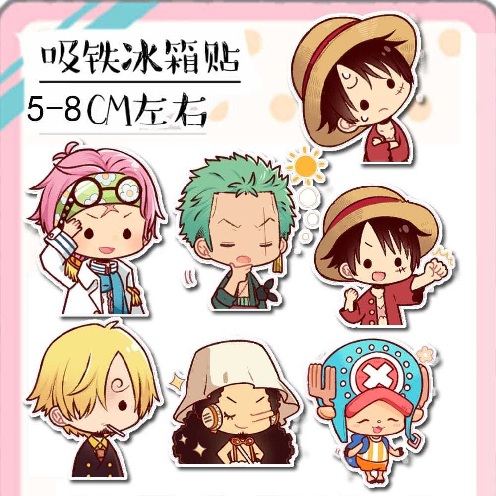 One Piece Emoji Refrigerator Sticker Decorative Magnet Style Fridge ...