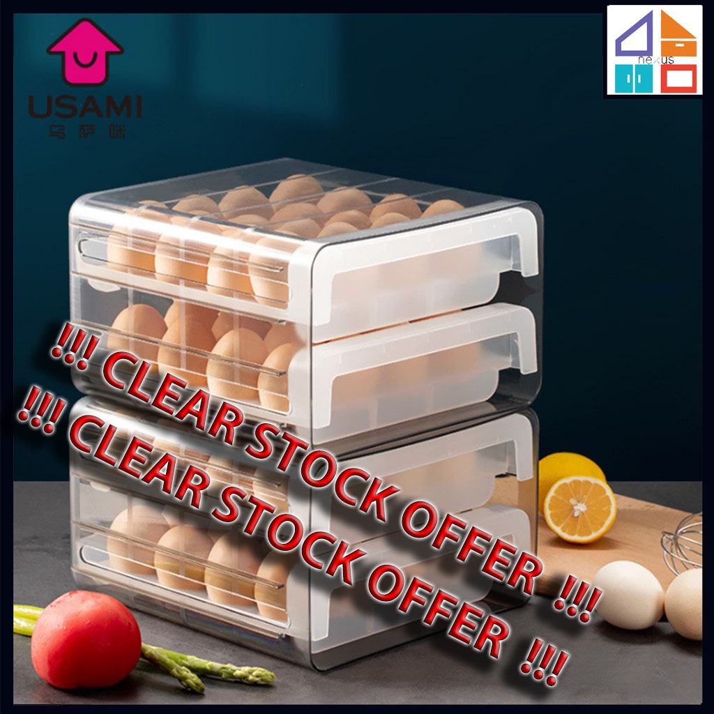 32grid Drawer type egg storage box with egg grid, multi-layered egg box ...