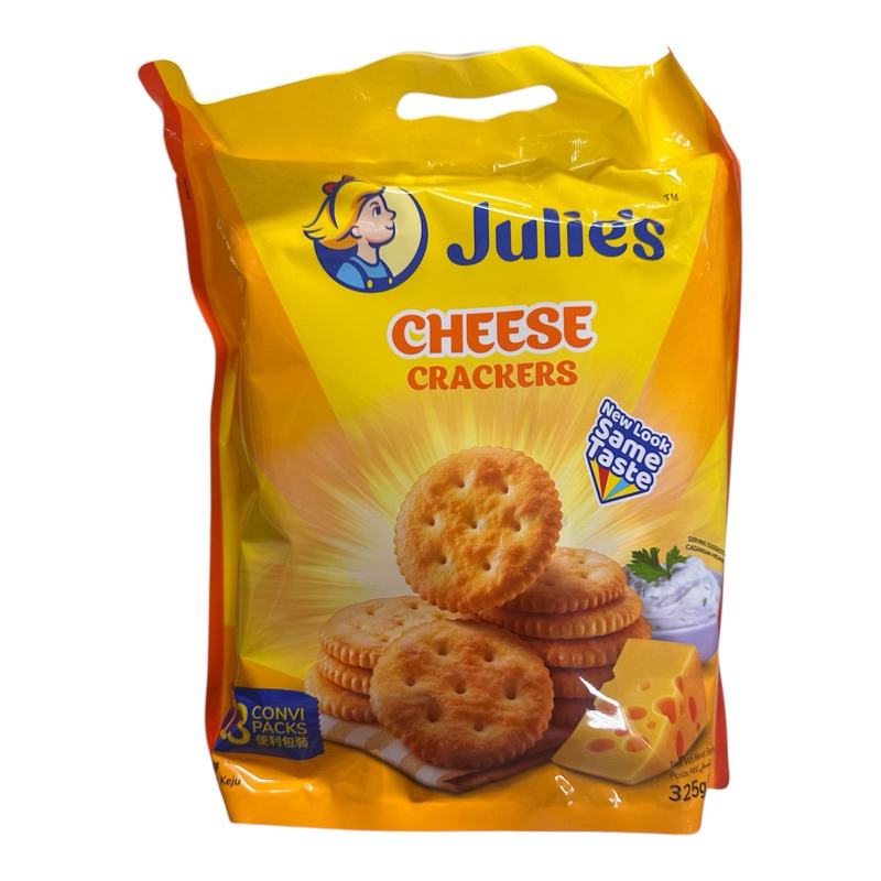 Julie’s Cheese Crackers 325g - Biskut Keju Rangup & Lembut - Snek ...