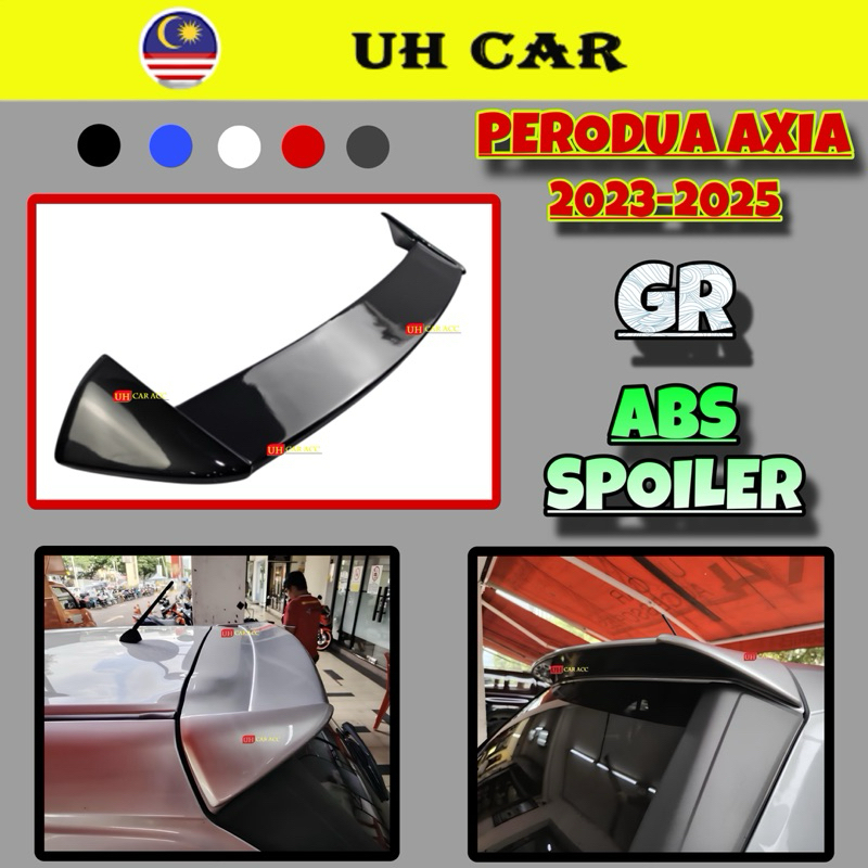(GR) Perodua Axia 2023 (WITH PAINT) Spoiler ABS rear Spoiler Wing Lip ...