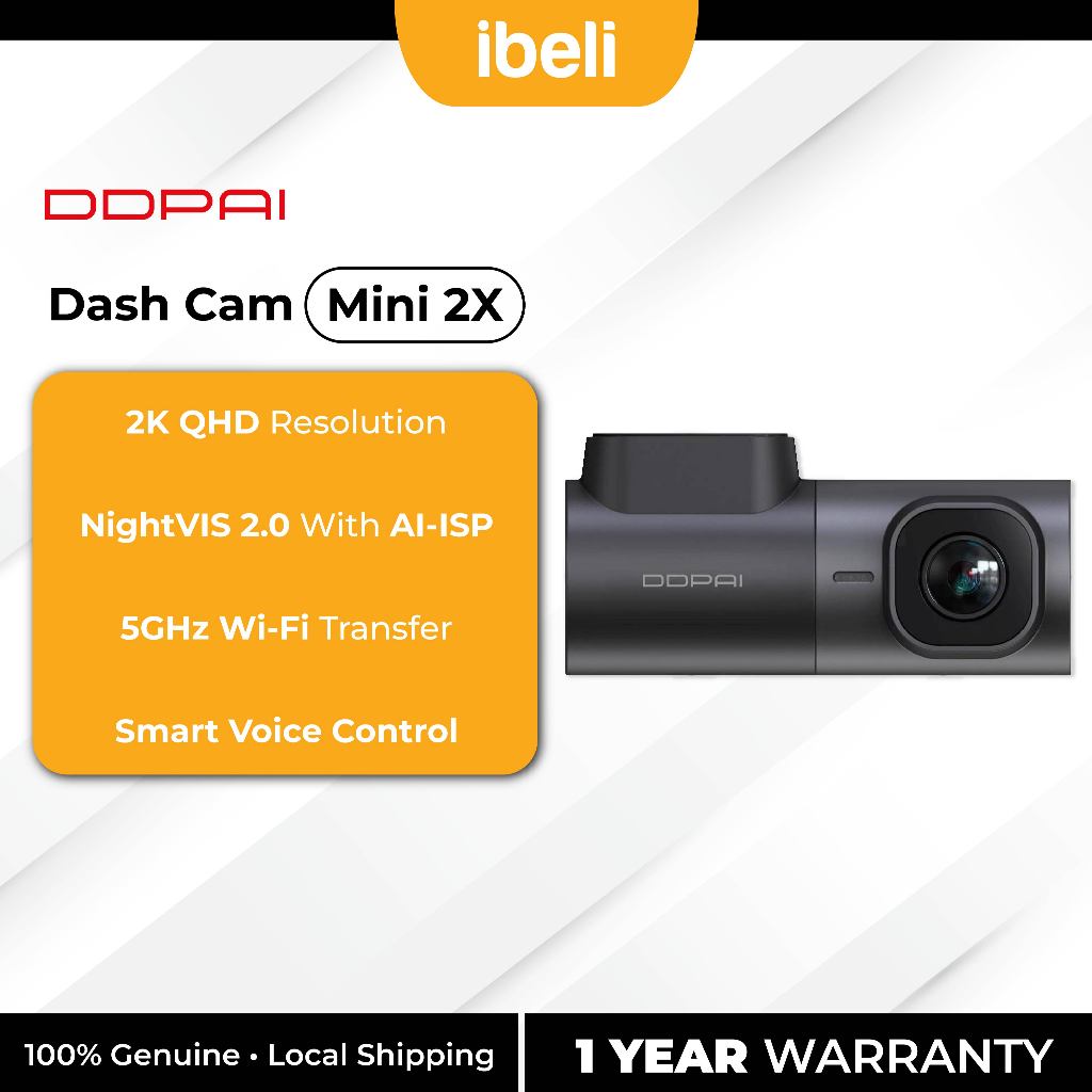 DDPAI Mini 2X 1600P 2K 360° Superior Night Vision Dash Cam | Shopee ...
