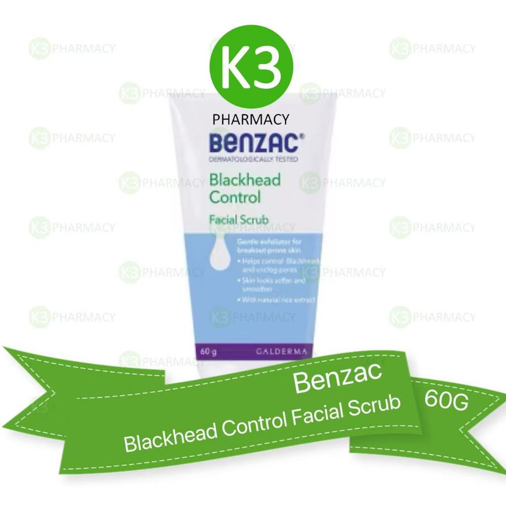 Benzac Blackhead Control Facial Scrub (60G) | Shopee Malaysia