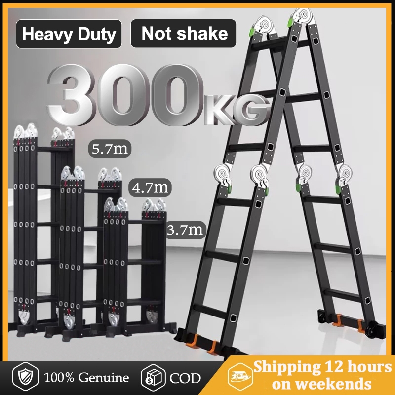 Tangga Lipat Heavy Duty Ladder Foldable Tangga Aluminium 12/16/20 Step 樓梯 折疊 | Shopee Malaysia