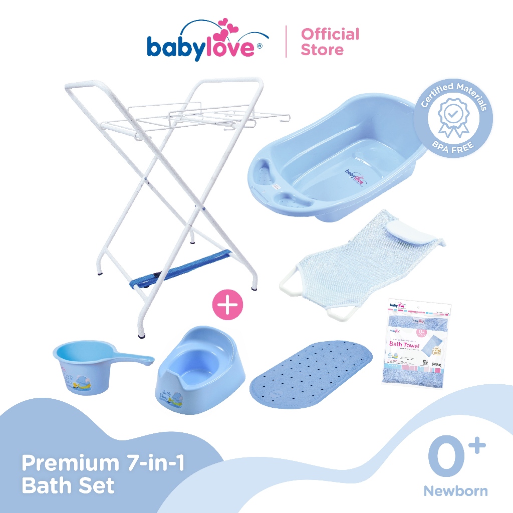 Babylove 7 dalam 1 Set Mandian Bayi Lengkap | Premium 7 in 1 Bath Set ...