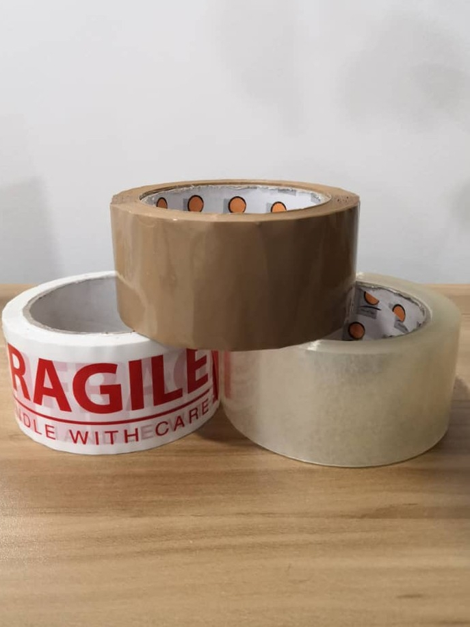 OPP tapes 48MM X 90Y Brown/Clear/Fragile Salotape /CelloTape/Packaging ...