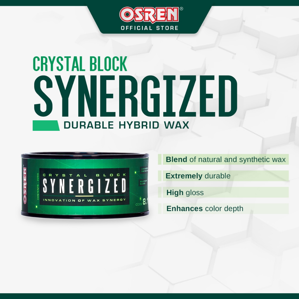 OSREN Crystal Block Synergized - Automotive Paste Wax 220g | Shopee ...