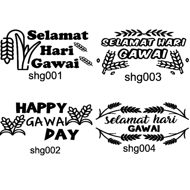 STICKER SELAMAT HARI GAWAI HAPPY GAWAI DAY - ( SIZE A5 A4 4X6 INCH ...
