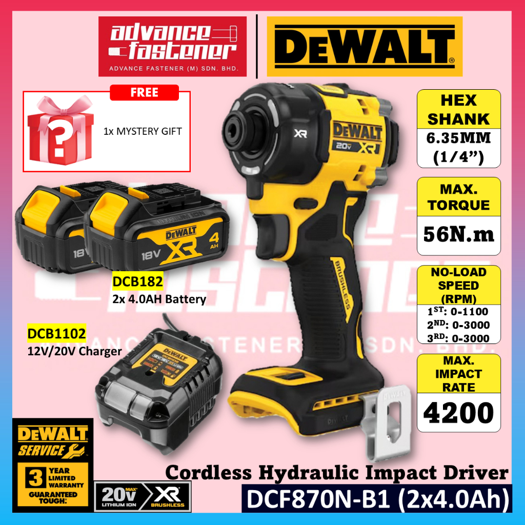 DeWalt DCF870N-B1 20V MAX XR Cordless Brushless Hydraulic Impact Driver ...