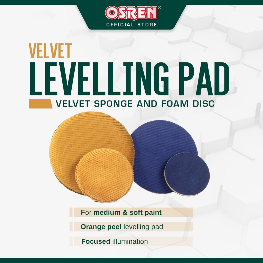 5" OSREN Velvet Levelling Pad - Dual Action and Rotary Polisher Leveler ...