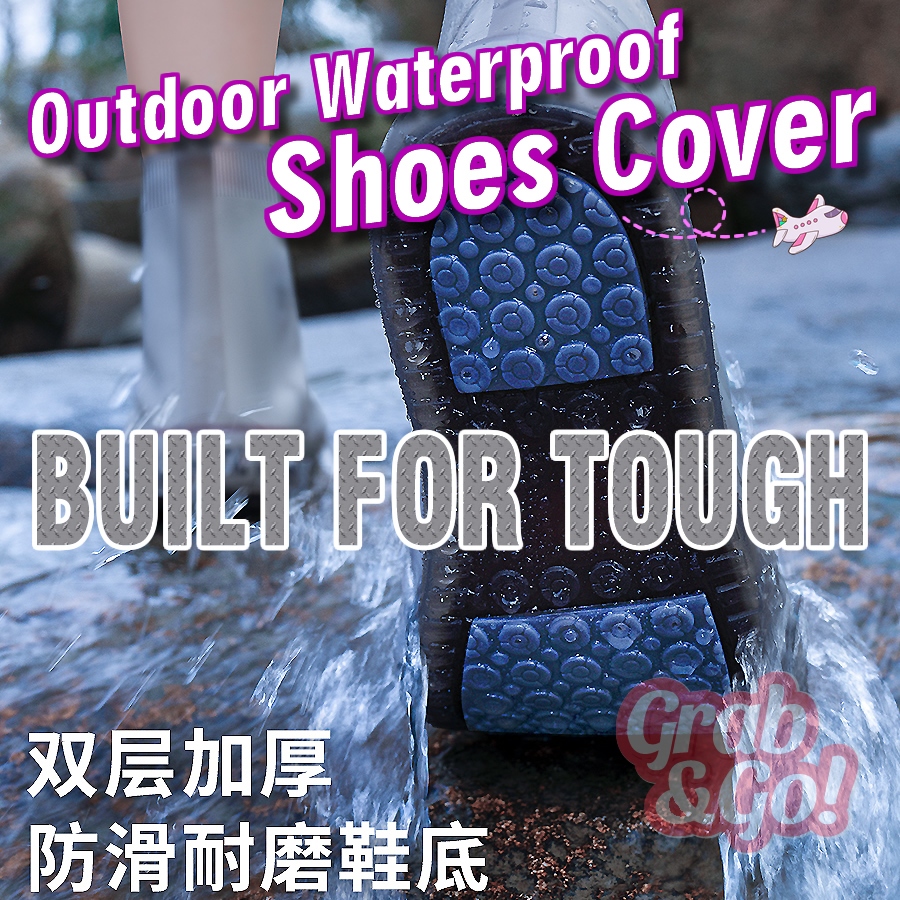 🥾 Waterproof Silicone Shoes Boot Cover Non-Slip Soft Reusable Travel ...
