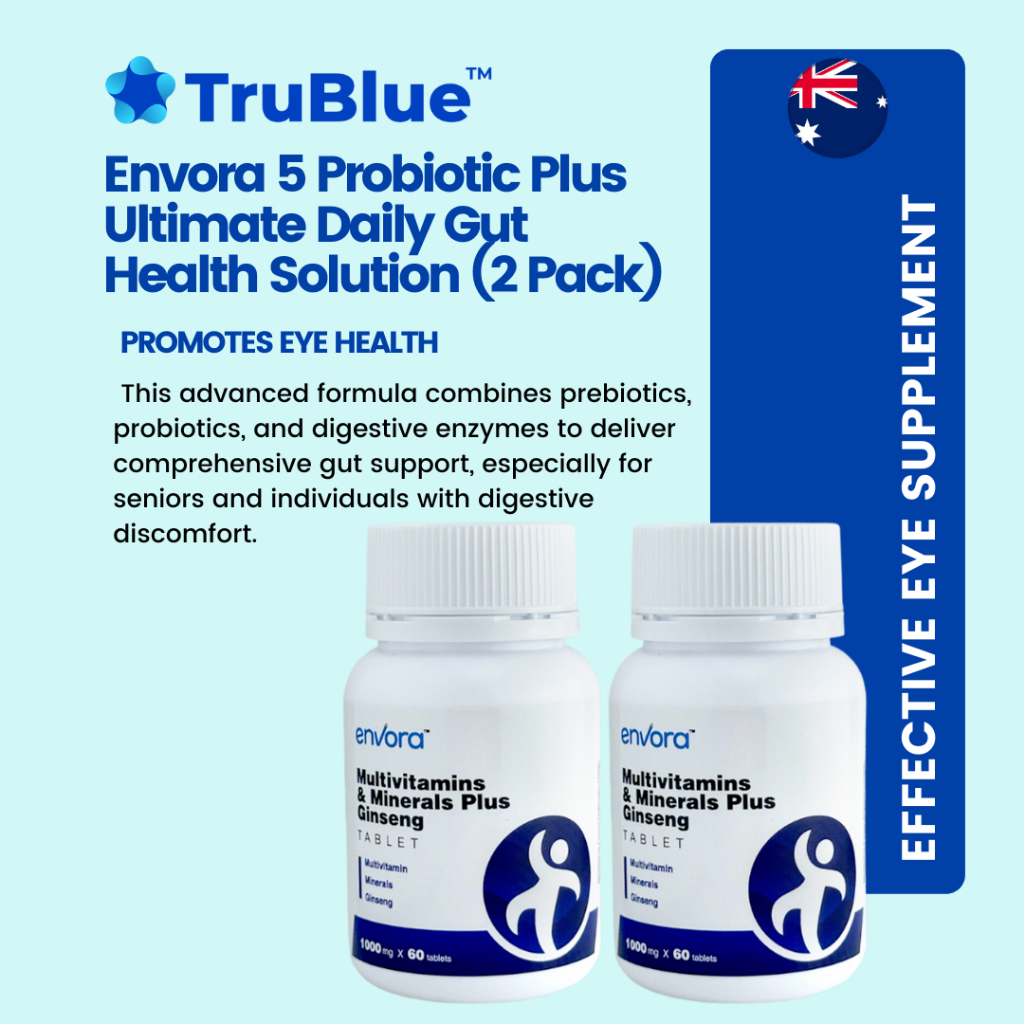 Envora 5 Probiotic Plus Ultimate Daily Gut Health Solution (2 Pack ...