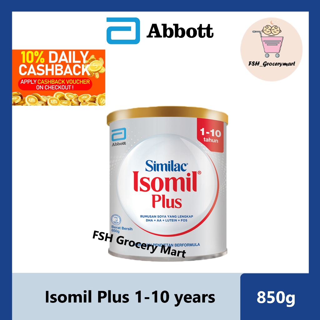 Isomil Plus (1 to 10 Years Old) (850g) Susu Formula Soya | Shopee Malaysia