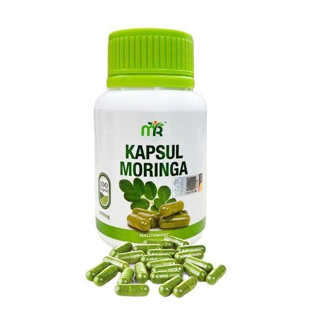 Mr. Moringa Kapsul Moringa Natural Ingredients (100 Capsules) | Shopee ...