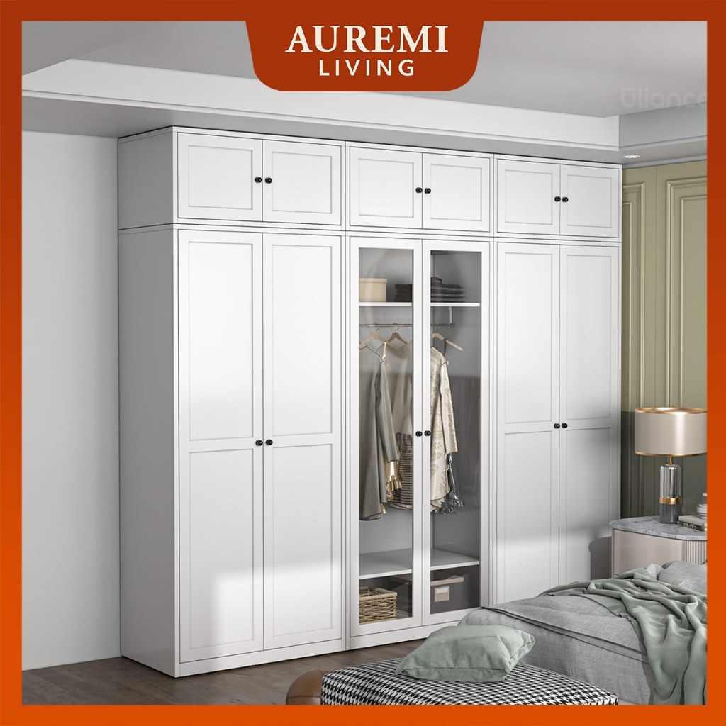 Auremi 2M Metal Wardrobe Cloth Cabinet 2 Door Durable IKEA design North ...