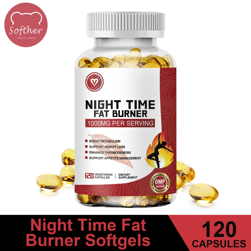 SOFTHER Night Time Fat Burner Capsule Burner Suppressant Nighttime ...