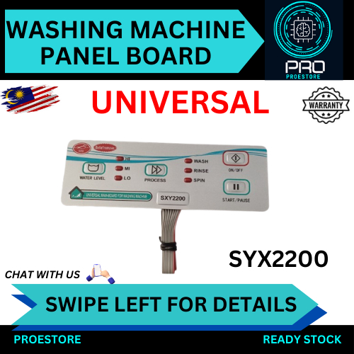 Papan Panel / Papan Penekan Mesin Basuh SXY22 Washing Machine Panel ...