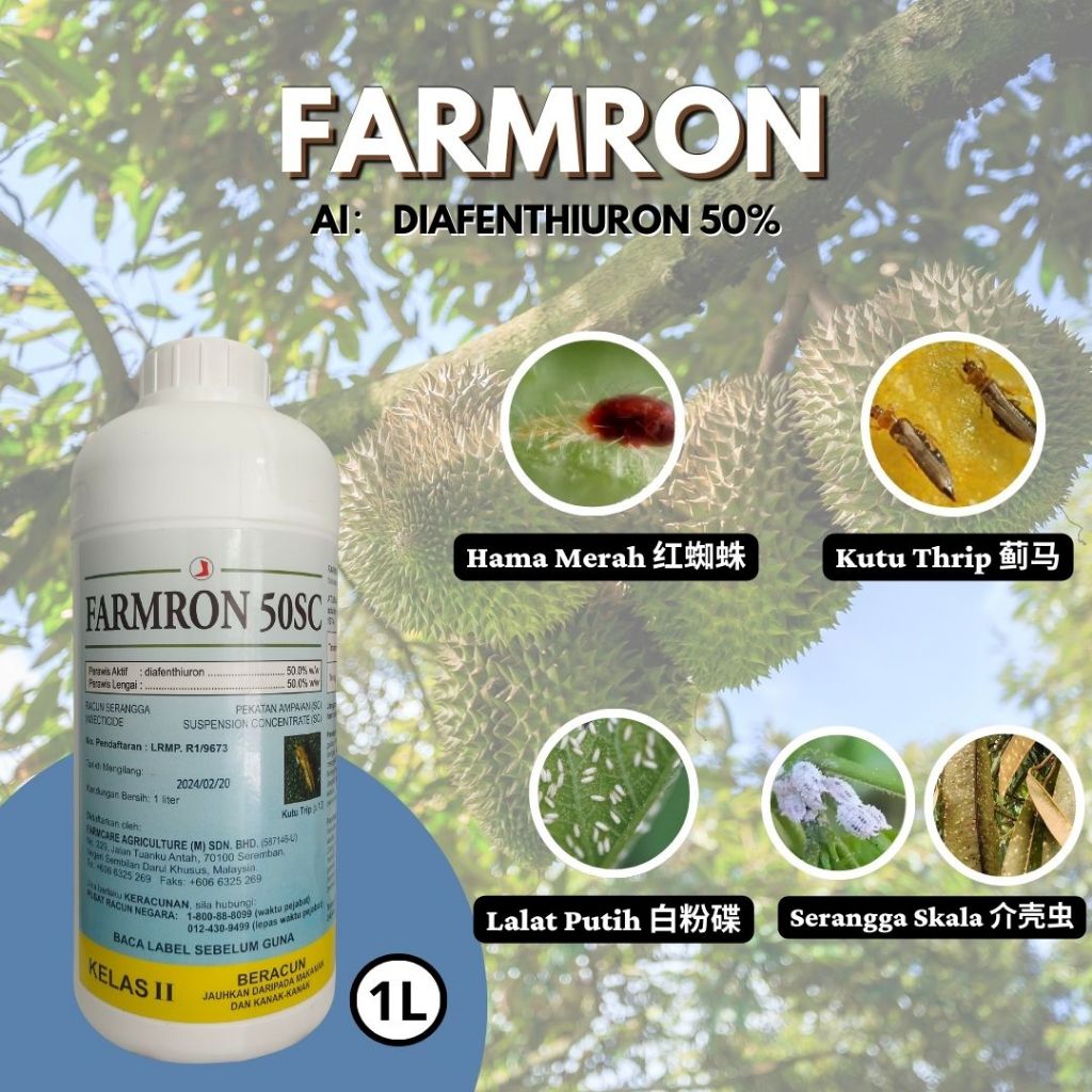 【Racun Kutu Thrip 蓟马/Bena Hijau青蚊/Hama Merah红蜘蛛】Farmron 50SC (1L) 【SAME ...