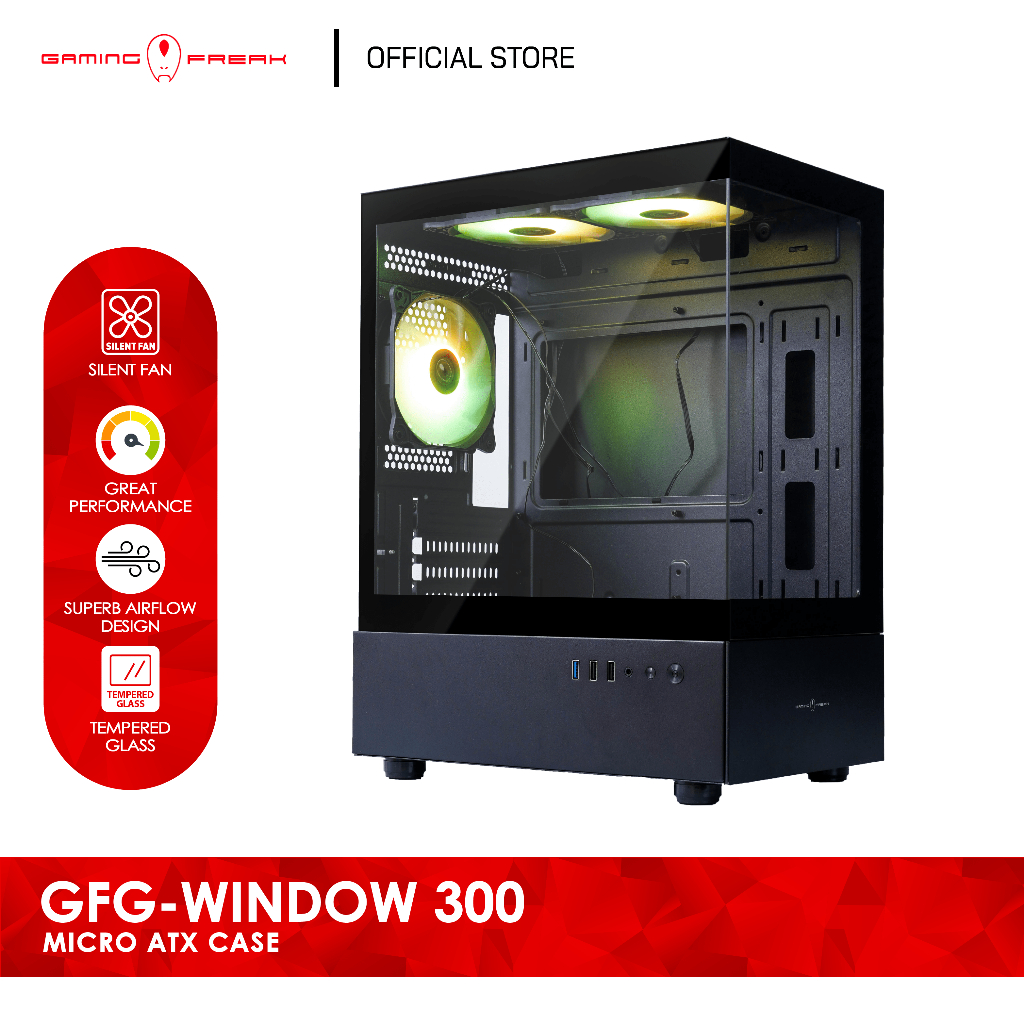 GAMING FREAK WINDOW-300 MICRO ATX CASE | Shopee Malaysia