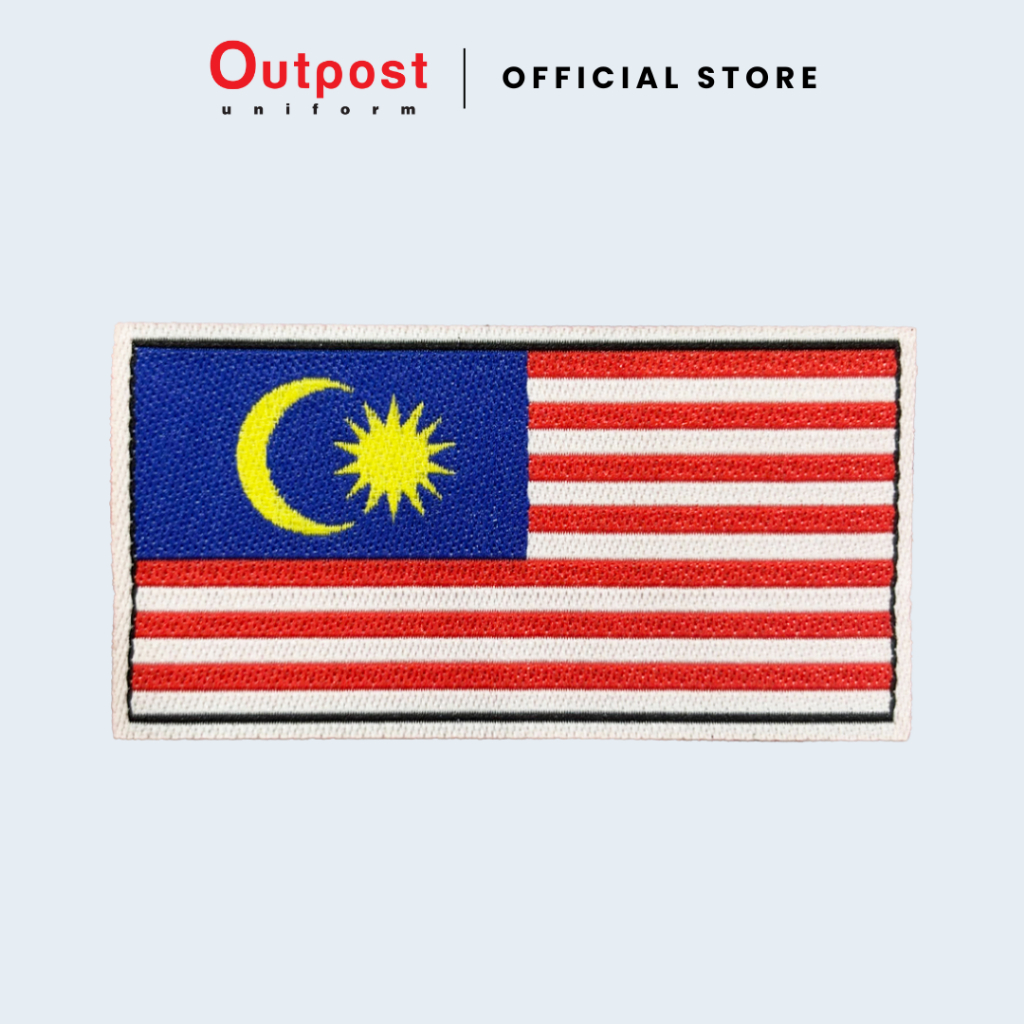 Outpost Badge Sew / Epoxy Pin Jalur Gemilang Flag Malaysia 5cm x 2.5cm ...