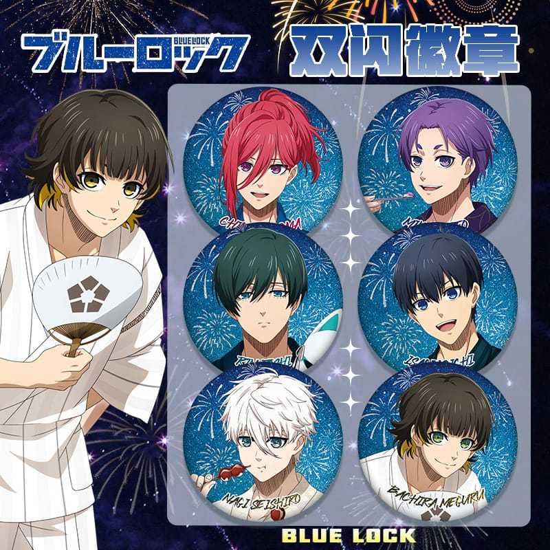 58mm Blue Lock Nagi Lencana Butang Pin Anime Button Badge with Pin ...