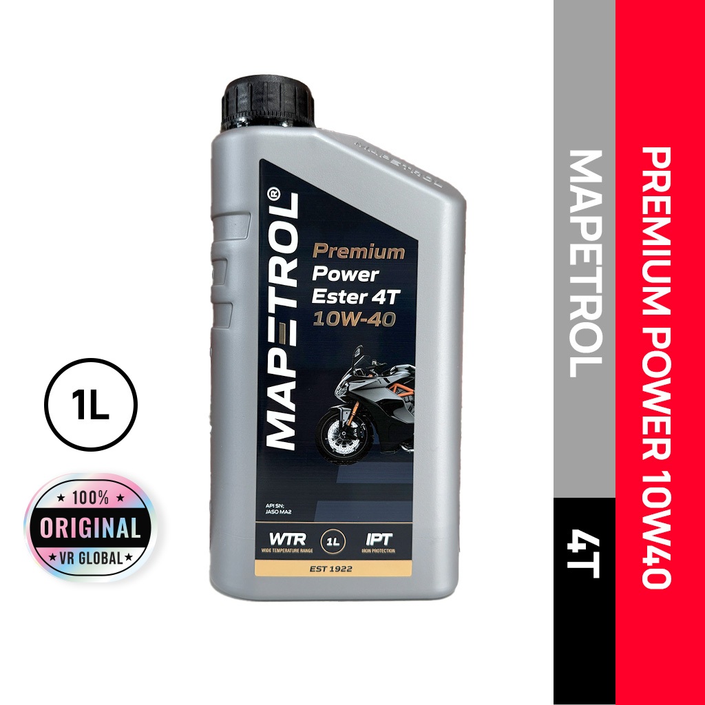 MAPETROL PREMIUM POWER ESTER 4T 10W40 ENGINE OIL EUROPE 1L | Shopee ...