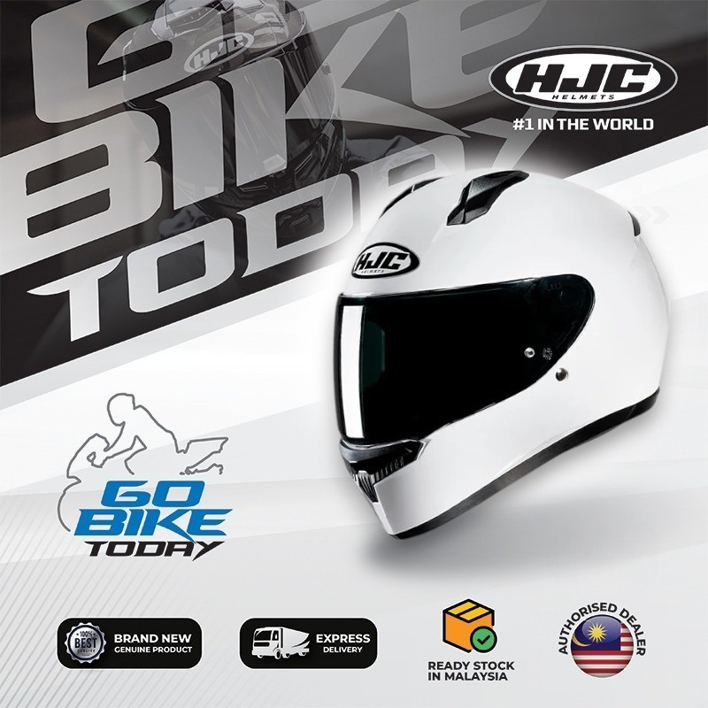 HJC C10 WHITE Full Face Helmet | Lightweight | ECE 22.06 Certified ...