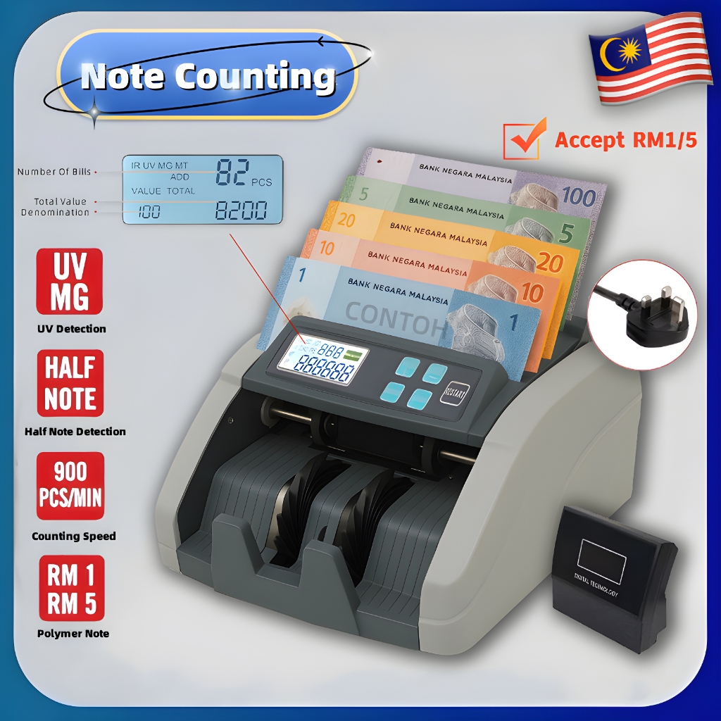 【SPEED Note Counting Machine】 Money Notes Counter Money UV function ...