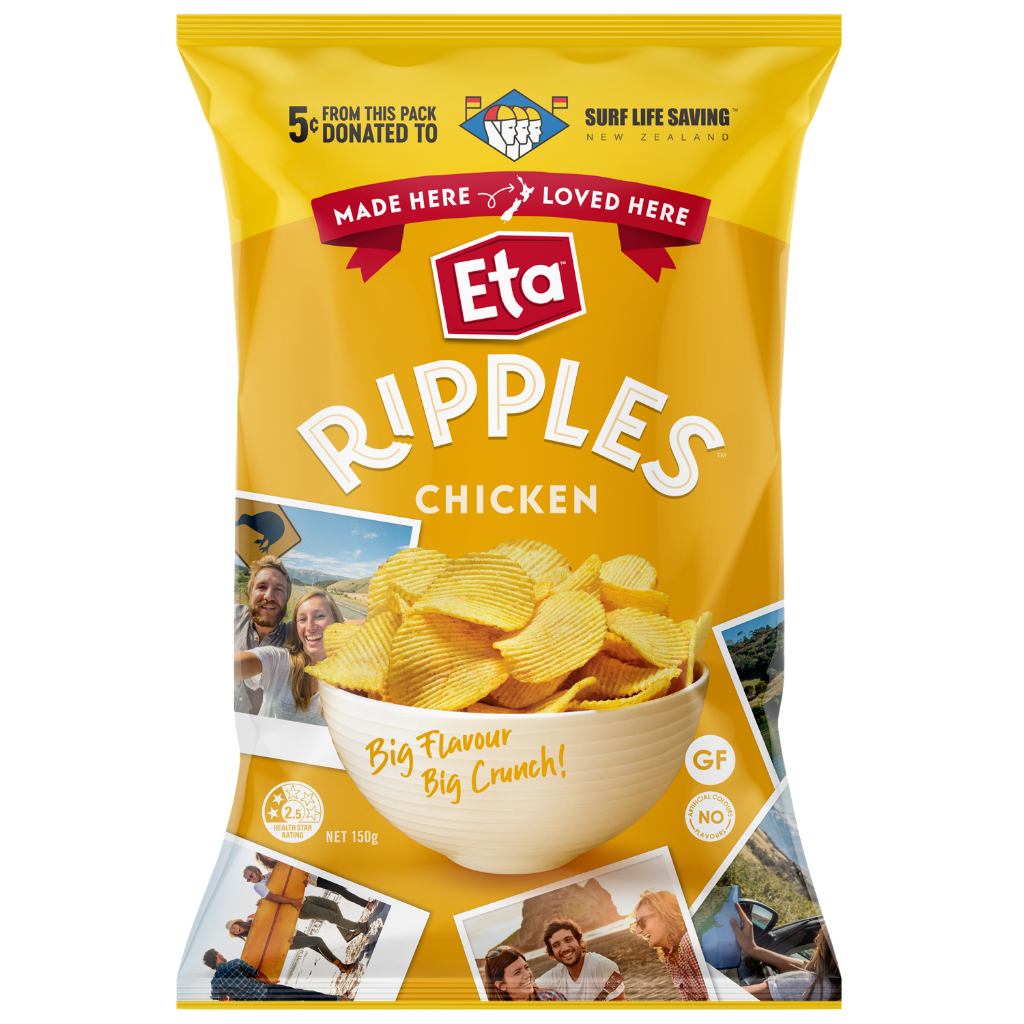 ETA Ripples Potato Chips – Chicken Flavour (New Zealand, 150g) | Shopee ...
