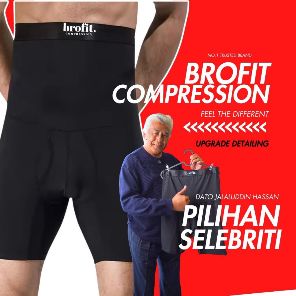 ORIGINAL BroFit Compression Boxer - ( Seluar Dalam Girdle Lelaki | Kempiskan Perut | Support ...