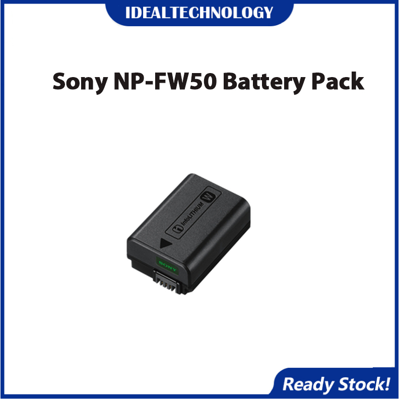 Sony NP-FW50 W-series Rechargeable Battery Pack, Black for A7/A7II/A7R, A5100, NEX6, A6000 ...