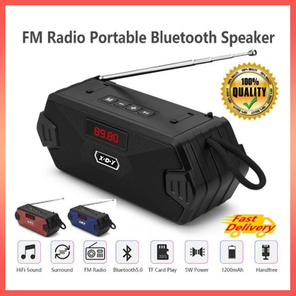 Usb Portable Bluetooth Digital Radio Fm Bass Solar Subwoofer Mp3 ...