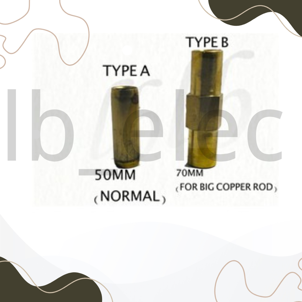Copper Earth Rod Socket / Joint / Coupling - Copper Rod [Penyambung ...
