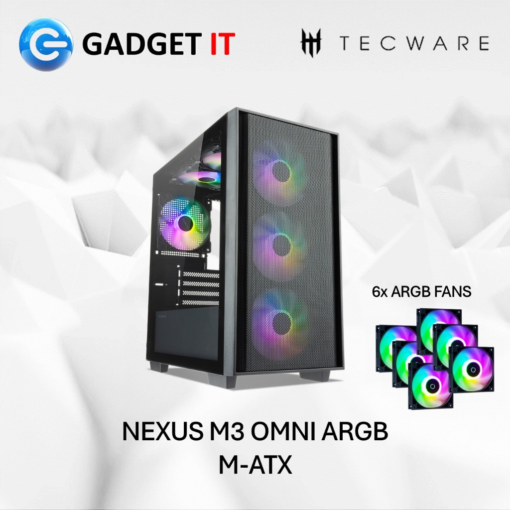 TECWARE NEXUS M3 OMNI TG ARGB | HIGH AIRFLOW GAMING PC CASING | M-ATX ...