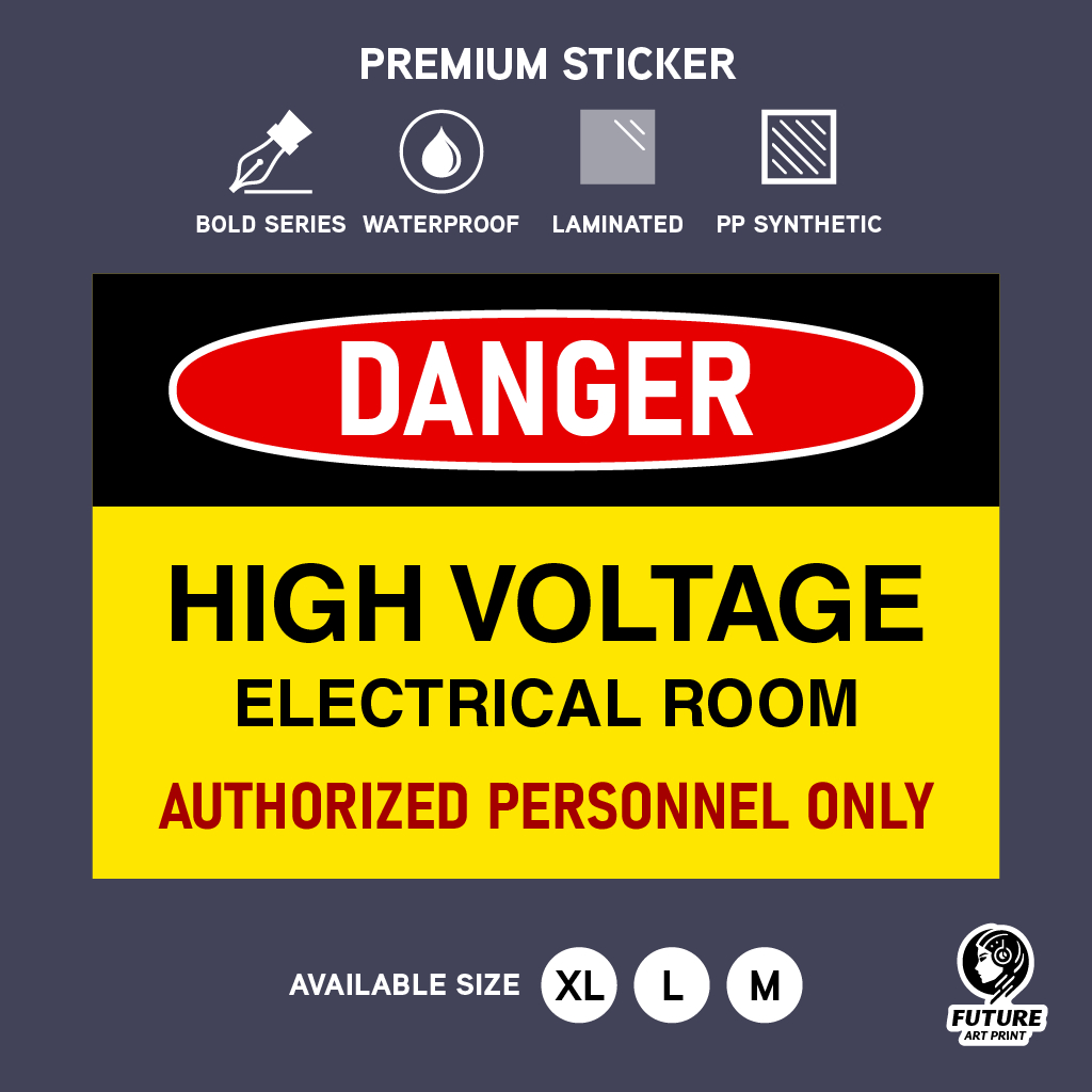Danger High Voltage Electrical Room. Authorized Personnel Only. No ...