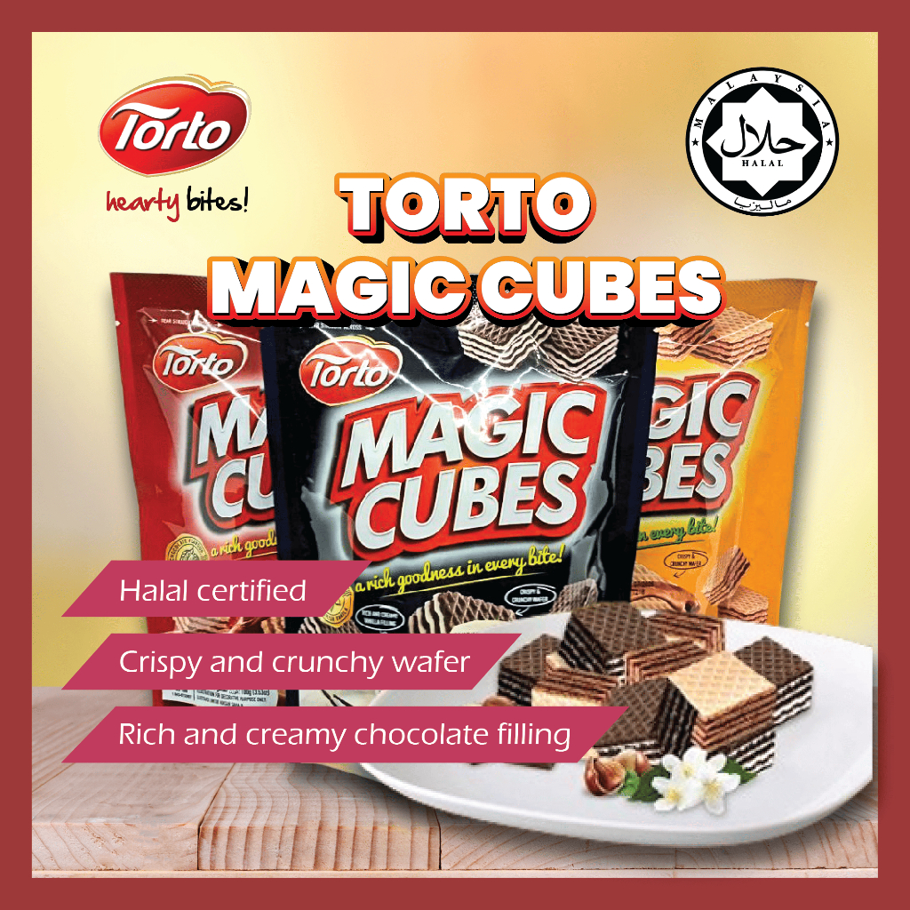 100g Torto Magic Cubes (Chocolate / Hazelnut / Vanilla Flavour) Wafer | Shopee Malaysia