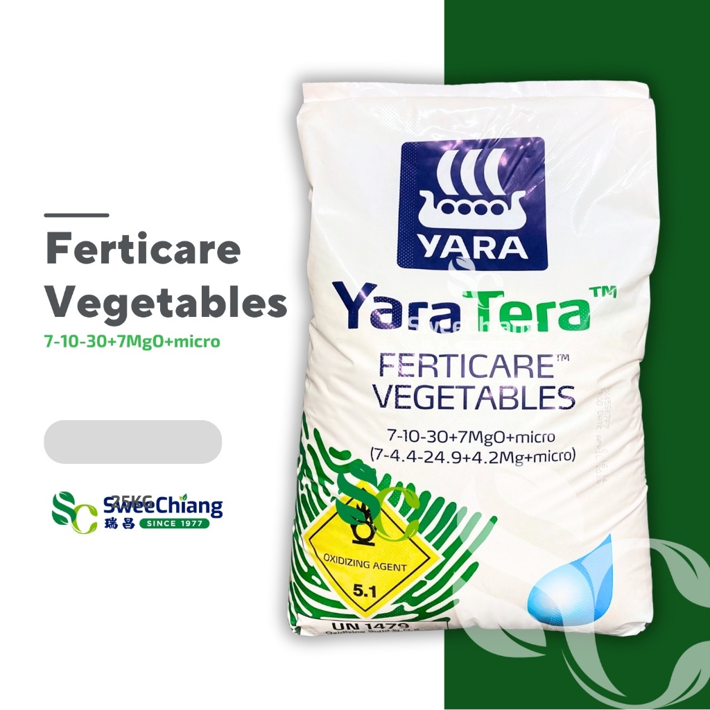 YaraTera FERTICARE VEGETABLES 7-10-30+8Mg 25kg NPK Fertilizer ...