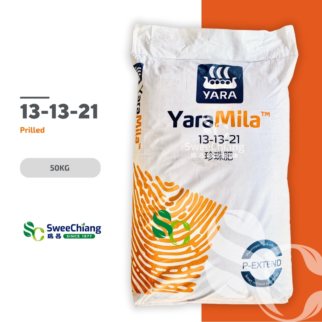 Yara YaraMila Maincrop 13-13-21 50kg星王红复合果肥料Baja Buah NPK 13/13/21 ...