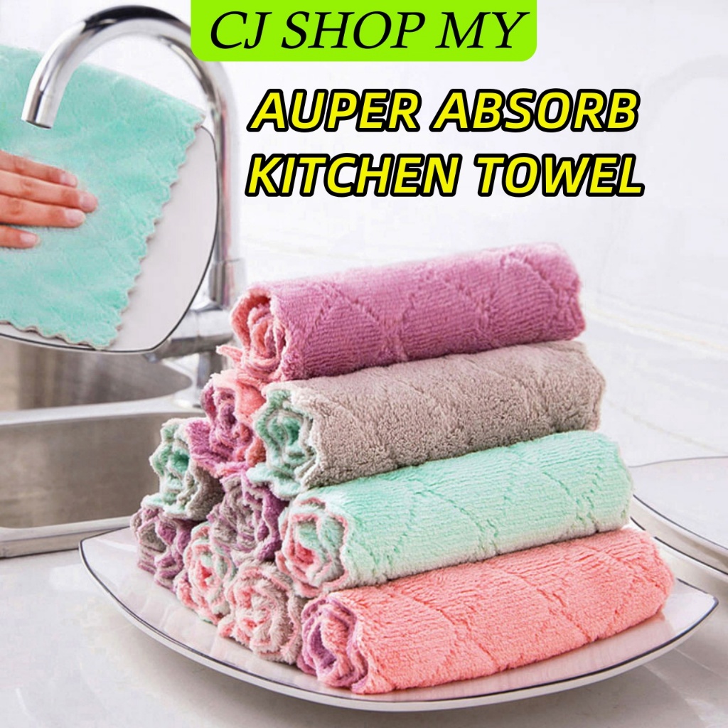 Kain Lap Meja Microfiber Household Kitchen Towel Wipe Table Oil Free ...