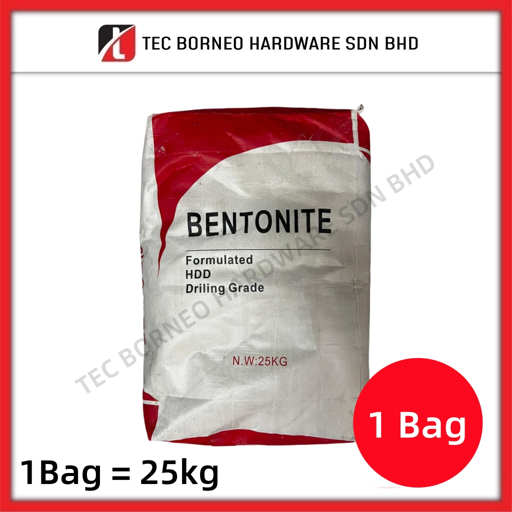 TEC [1 BAG | 25KG] HIGH YIELD BENTONITE FORMULATED HDD DRILLING GRADE ...
