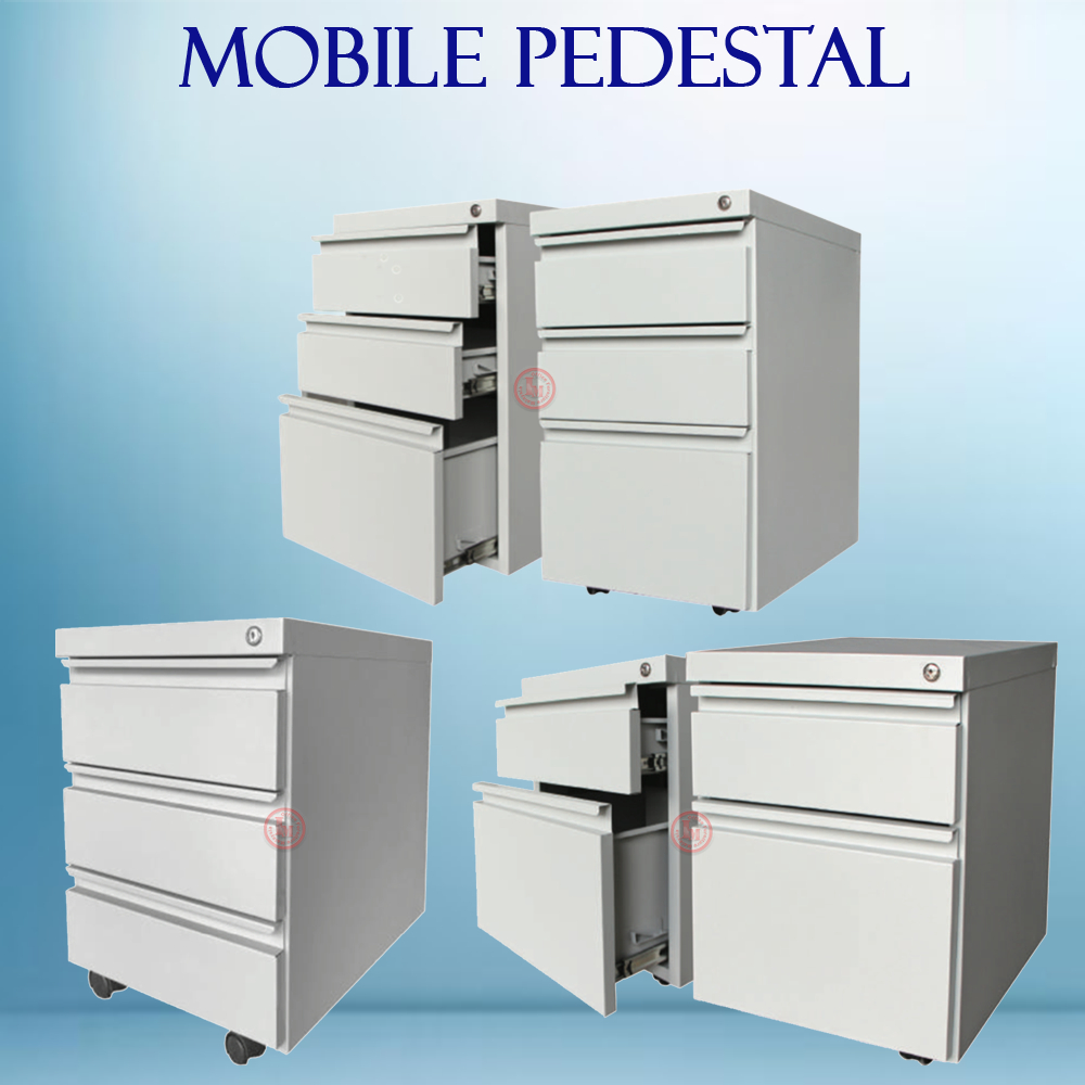 Steel Mobile Pedestal 1D1F/ 2D1F/Steel Drawer with wheels and lock ...